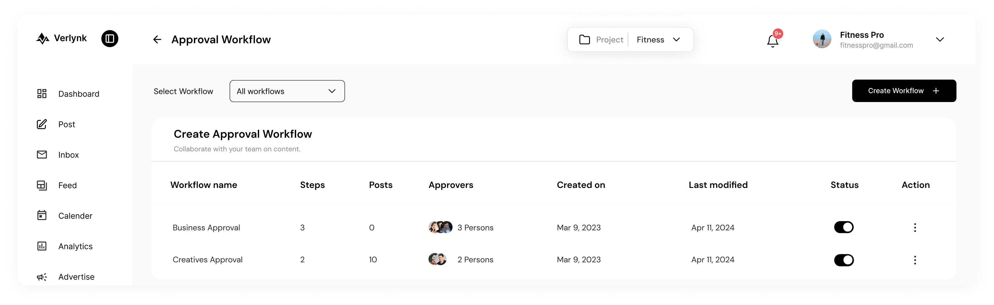 Workflow Features | Verlynk
